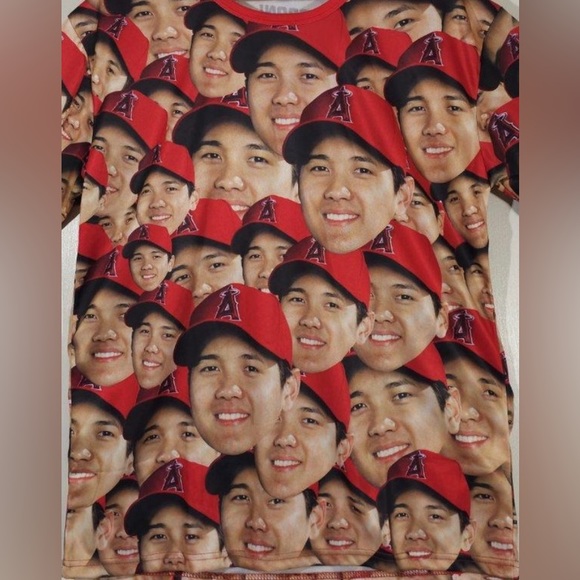 ippon | Shirts | Angels Shohei Ohtani Face All Over Print Shirt Mens Xl ...